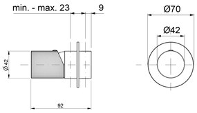 Sapho Sapho, ULTRATAP podomítková sprchová baterie, 1 výstup, zlato mat, UT041TG