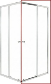 Novoterm Modul sprchového koutu NV-Olga SC Element CHR 100, chrom/transparent - bez vaničky