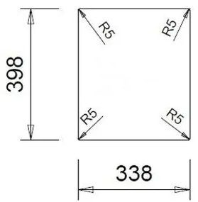 Sinks Cube 410 Granitový dřez bez odkapu, 41x50cm, milk, TLCU41050028
