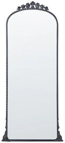 Kovové nástěnné zrcadlo 51 x 114 cm černé LIVRY Beliani