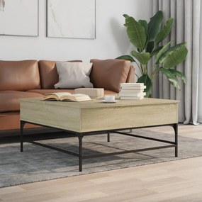 Konferenční stolek dub sonoma 95 x 95 x 45 cm kompozit a kov 3217065