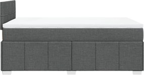 Box spring postel s matrací tmavě šedá 120x200 cm textil 3289336