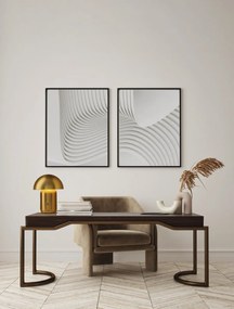 Designová stojací lampa Pois Zlatá