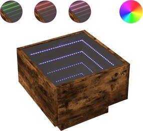 Noční stolek s Infinity LED kouřový dub 40 x 40 x 30 cm 3284067