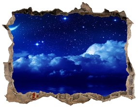 Wallmuralia Nálepka 3D díra na zeď Nebe noc 95x64 cm