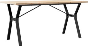Jídelní stůl s Y rámem 140 x 80 x 75,5 cm borové dřevo a ocel 3282786