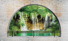 Fototapeta - Pohled na vodopád (152,5x104 cm)