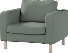 Potah na křeslo IKEA Karlstad, krátký barva zelená látka pletený vzor