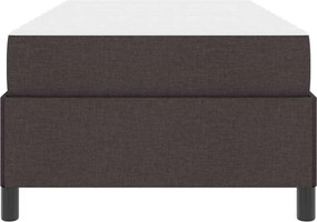Postel s boxspringem Tmavě hnědá 90 x 190 cm textil 3398825