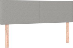 Box spring postel s matrací světle šedá 140 x 190 cm textil 3139889