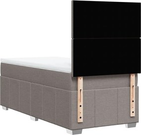 Box spring postel s matrací taupe 100 x 200 cm textil 3291576