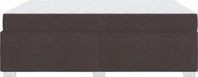 Rám postele s matrací Tmavě hnědá 140 x 200 cm textil 3399190