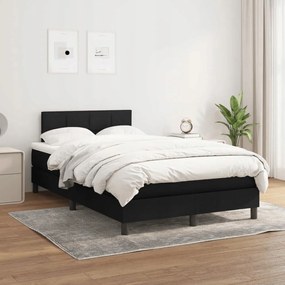 Box spring postel s matrací černá textil černá