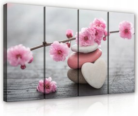Obraz 120x80 Zen sakura kvetení třešní kameny harmonie klid příroda