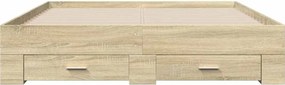 Rám postele se zásuvkami dub sonoma 160x200 cm kompozitní dřevo 3280372