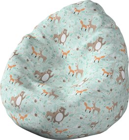 Sedací vak barva zelená látka vzorované