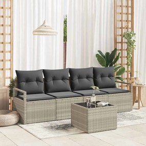 Set pohovek 5 ks 4-Počet míst Světle šedá a tmavě šedá 3346252