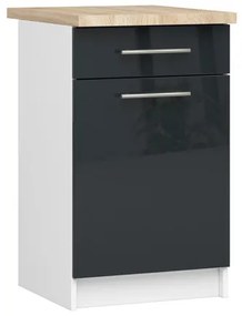 Kuchyňská skříňka OLIVIA S50 SZ1 - bílá/grafit lesk