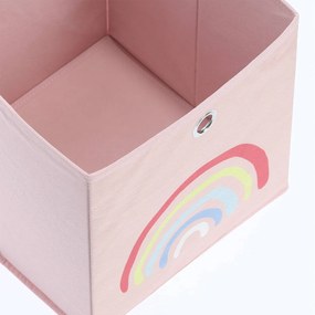 Úložný box na hračky DUHA, růžový, 28 x 28 x 28 cm, ZELLER