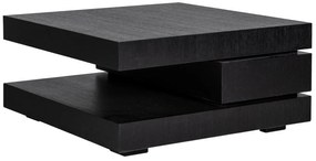 OnaDnes -20% Černý dubový konferenční stolek Richmond Oakura Blok 90x90 cm