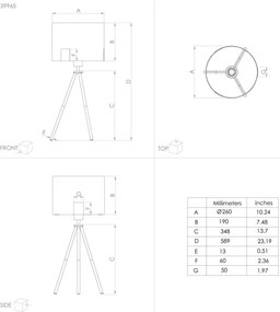 Eglo 39965 - Stolní lampa TORTOLA 1xE27/40W/230V černá/zlatá