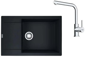 Franke - Kuchyňský set G261MČ, fragranitový dřez MRG 611-78 BB a baterie FS 3230.031, matná černá/chrom 114.0700.726