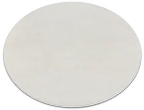 Dywany Luszczow Kusový koberec kulatý SOFTY Jednobarevný, krémová Rozměr koberce: 200 cm KRUH