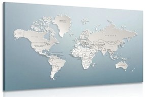 Obraz mapa světa v originálním provedení - 90x60 cm