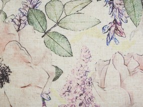 Polštář s květinovým vzorem 45 x 45 cm fialový ZAHRIYE Beliani