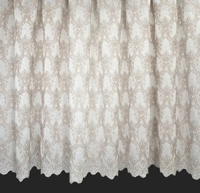 Voálová Luxusní vyšívaná záclona bílá Versailles Beige metráž Ervi 3634-132