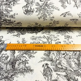 Ervi povlak na polštář Bavlněný - Toile de Jouy