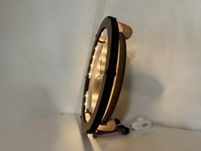 Li-Go "Hory" světelné hodiny 230V/12V/dub velikost svítidla/hodin: 31 cm