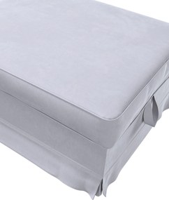 Potah na podnožku Ektorp Bromma barva šedá látka lesklé, sametová