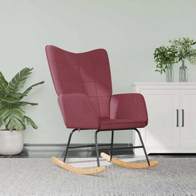 Houpací křeslo vínové textil 328015
