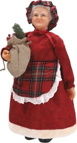 Vánoční dekorativní figurka paní Clausová 61 cm
