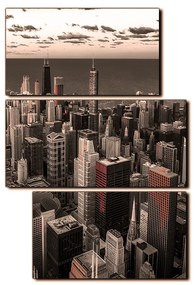 Obraz na plátně - Mrakodrapy v Chicagu- obdélník 7268FD (105x70 cm)