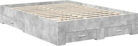Rám postele s čelo Betonově šedá 160 x 200 cm Kompozitní dřevo 3412761