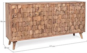 BIZZOTTO komoda KANT se 4 dvířky 90x177 cm 0746598