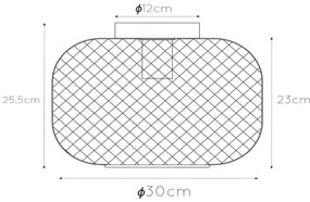 Lucide 45185/30/02 - Stropní svítidlo MESH 1xE27/40W/230V mosaz