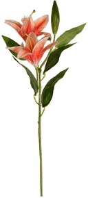 Lilie velkokvětá, dva květy a poupě, výška 84 cm. Dokonalá kopie přírodní verze.