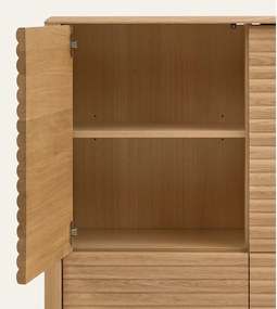 Skříňka v dekoru dubu v přírodní barvě 104,5x144x40 cm Lenon – Kave Home