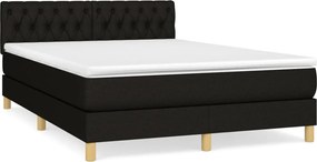 Box spring postel s matrací černá 140 x 190 cm textil 3140851