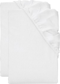 Livarno® Sada napínacích prostěradel z jemného flanelu, 90-100 x 200 cm, 2dílná, bílá