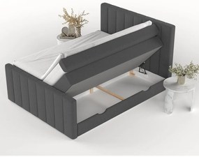 Šedá boxspring postel s úložným prostorem 180x200 cm Ruby – Maison de Rêve