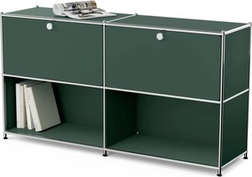 Tchibo - Kovová odkládací skříňka »Cn3« se 2 přemístitelnými výklopnými dvířky - barva: chrom
