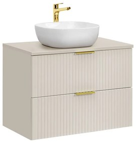 Závěsná skříňka Adele Cashmere Smile s deskou a umyvadlem 80 cm kašmír