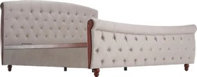 Postel s roštem, 180x200, šedohnědá Taupe Velvet látka, BARETO Kondela 0000402151