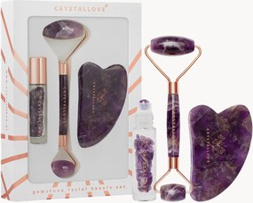 Sada masážních pomůcek z ametystu Crystallove, 3 díly