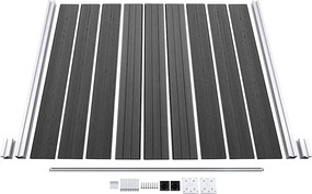Set plotových dílců WPC 792 x (105–186) cm černý 3070440