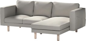 Potah na pohovku IKEA Norsborg 3-místná se šezlongem barva šedá látka pletený vzor